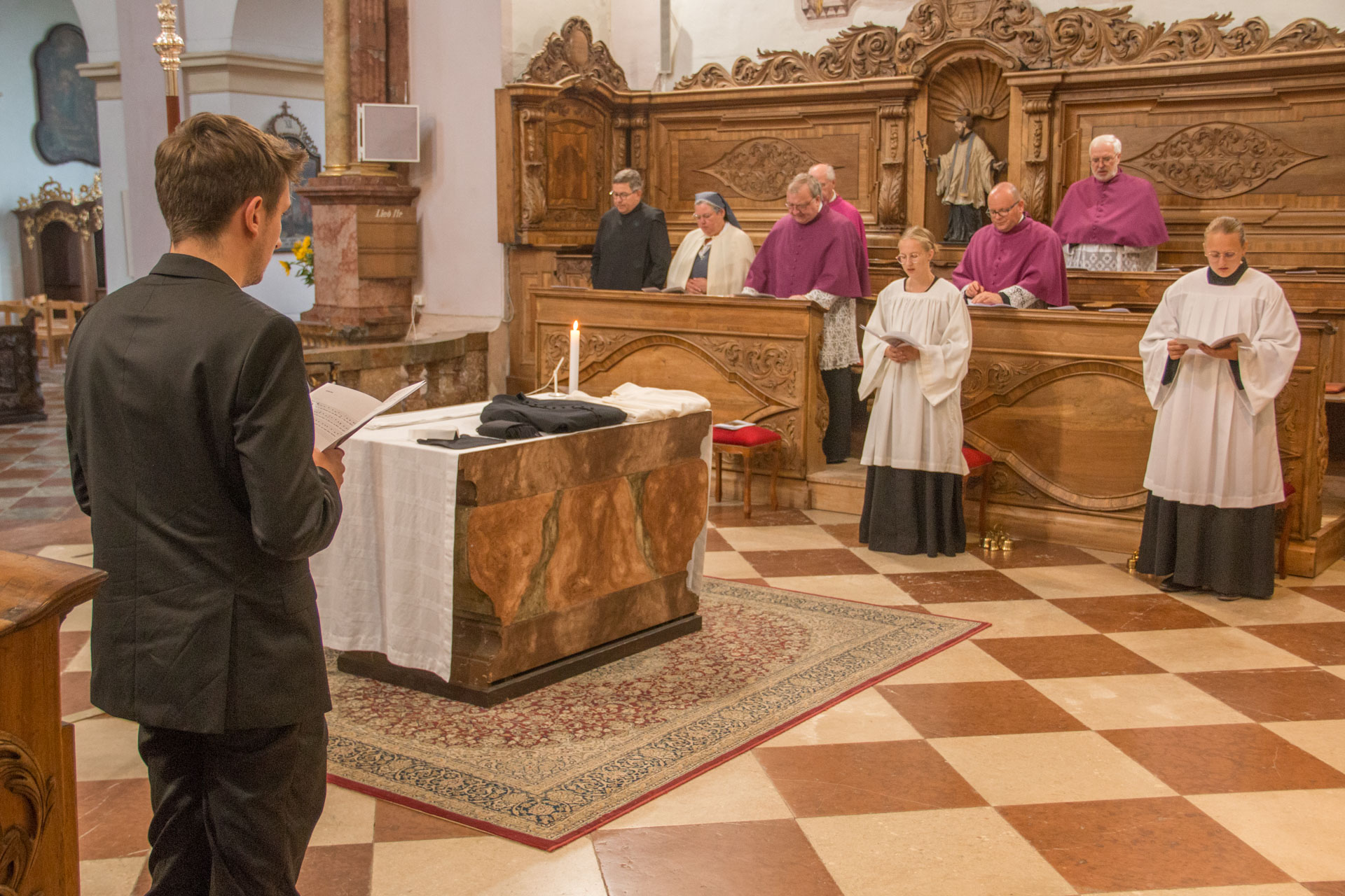 Erste Vesper zum Hochfest des Hl. Augustinus mit Einkleidung eines Novizen am 27.08.2023